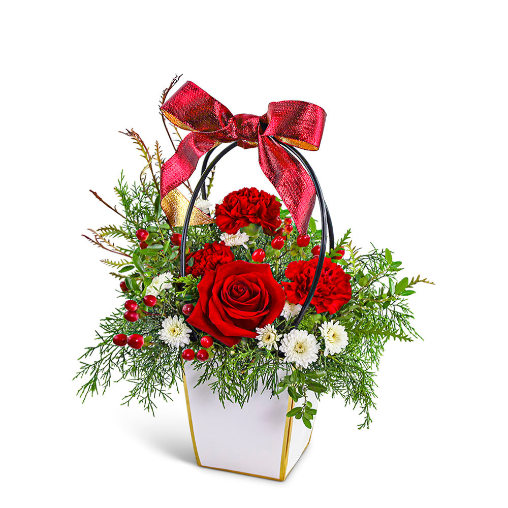 Holly Hugs Tote–Petersen and Tietz Florist and Greenhouses