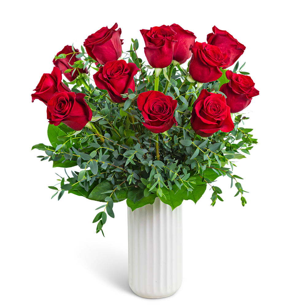 One Dozen Ruby Red Roses–Petersen and Tietz Florist and Greenhouses